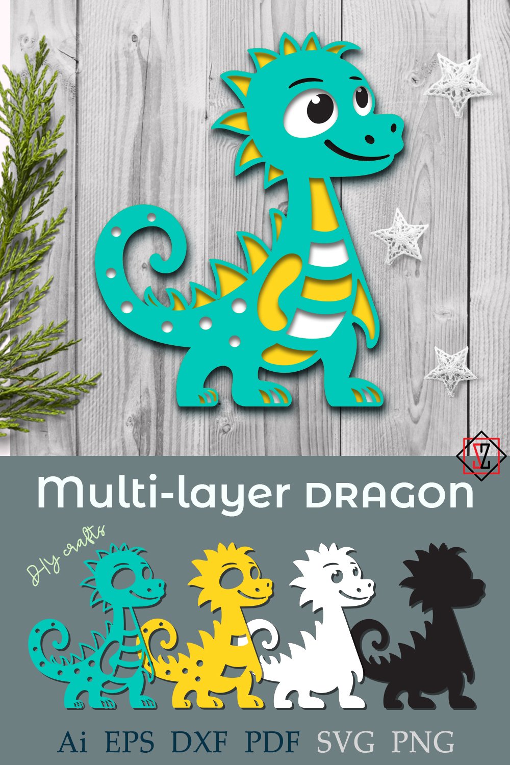 Multi-layer dragon/Cut/DIY crafts