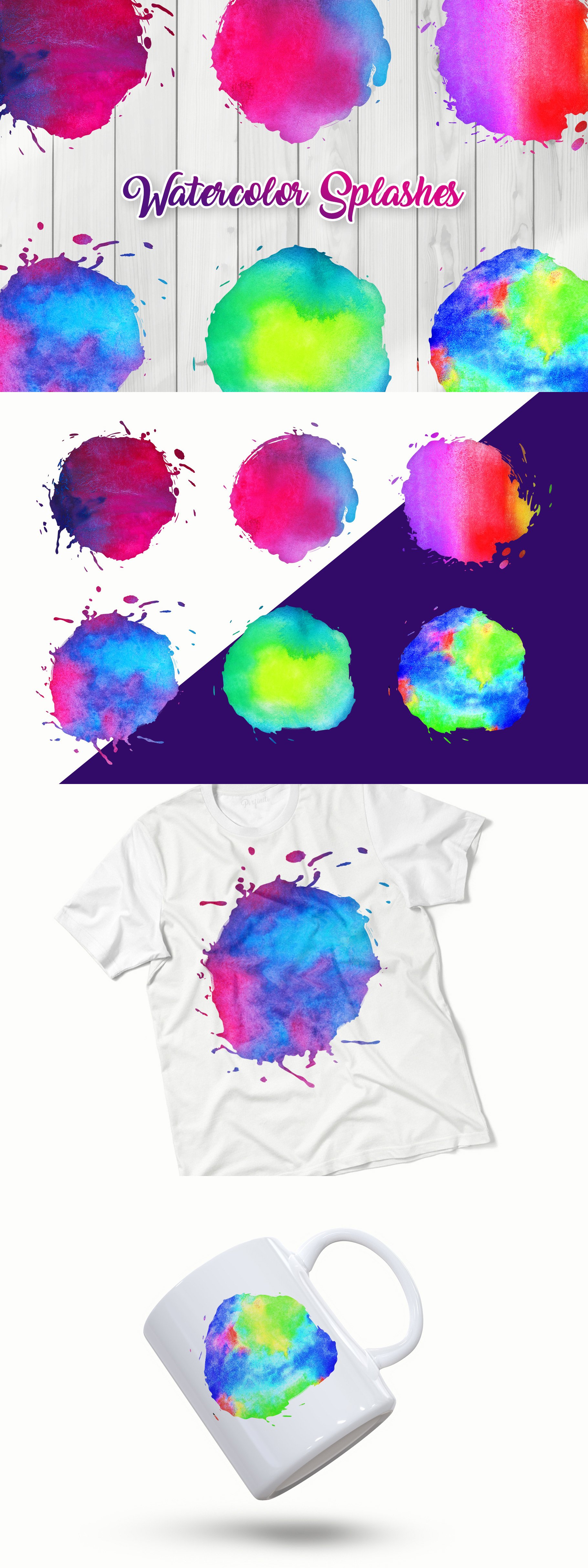 Splash Watercolor Sublimation Backgrounds