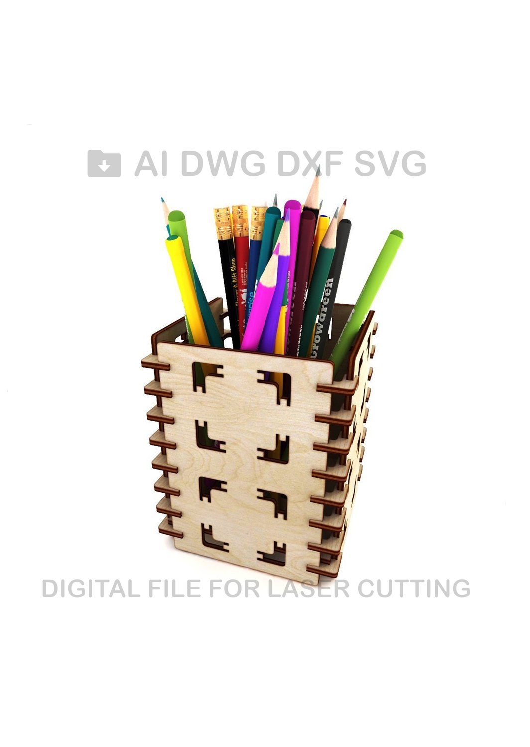 Pencil holder vector for CNC svg vector file, (1996134)