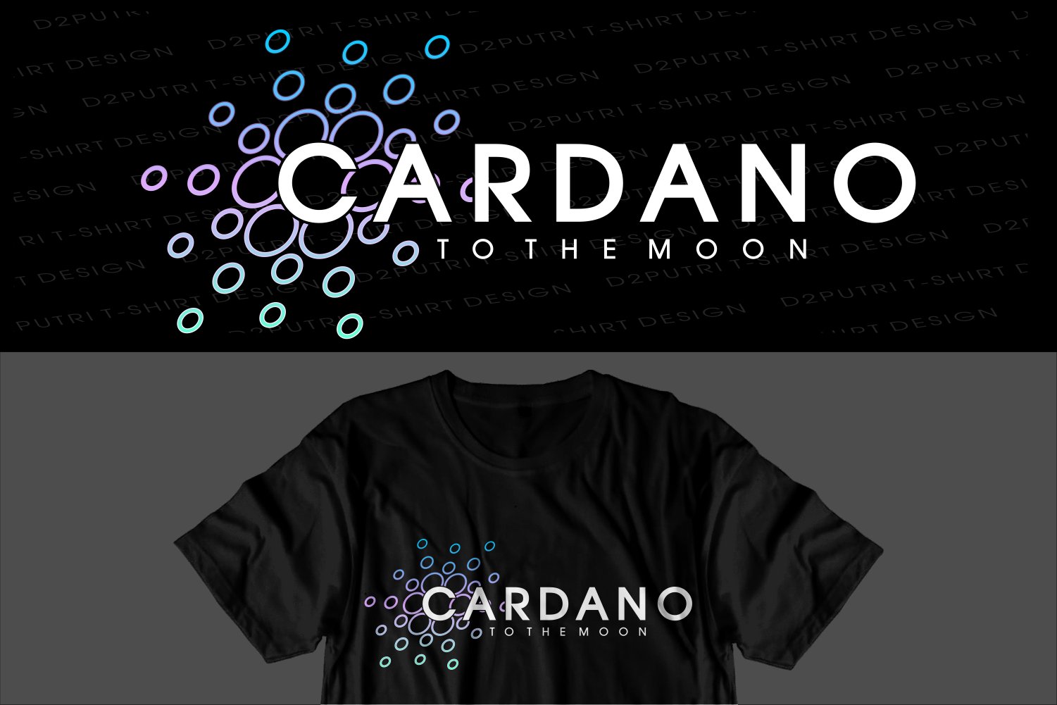 cardano, cryptocurrency / crypto logo t shirt (1730847)