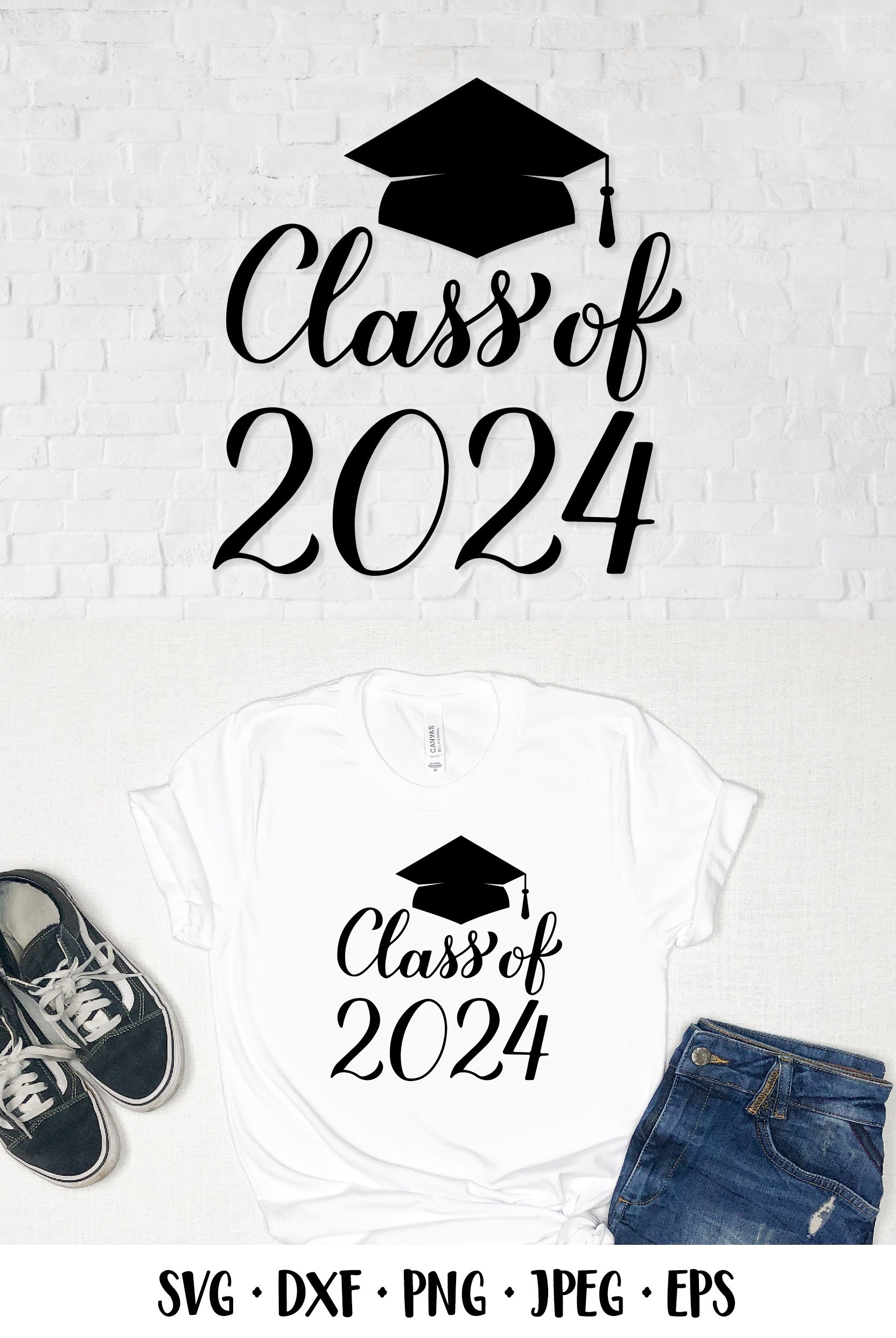 Class of 2024 SVG. Graduation hat. Grad of 2024 shirt design