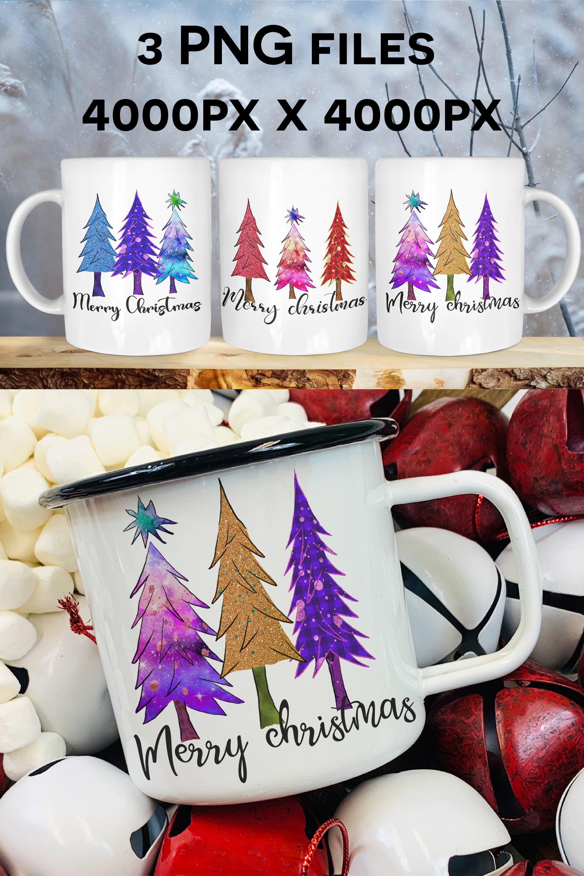 Merry Christmas Tree Sublimation Bundle (1701582)