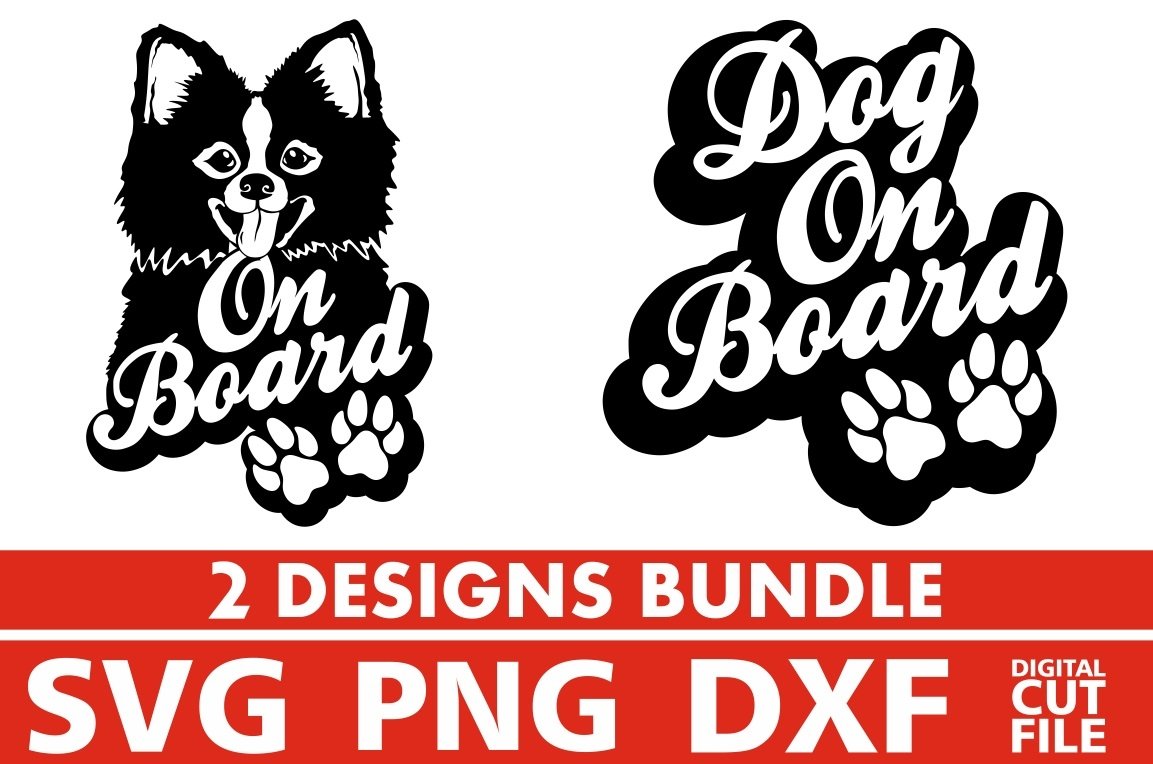 2x Dog On Board Bundle svg, Dog Breed svg, Dog Paws svg
