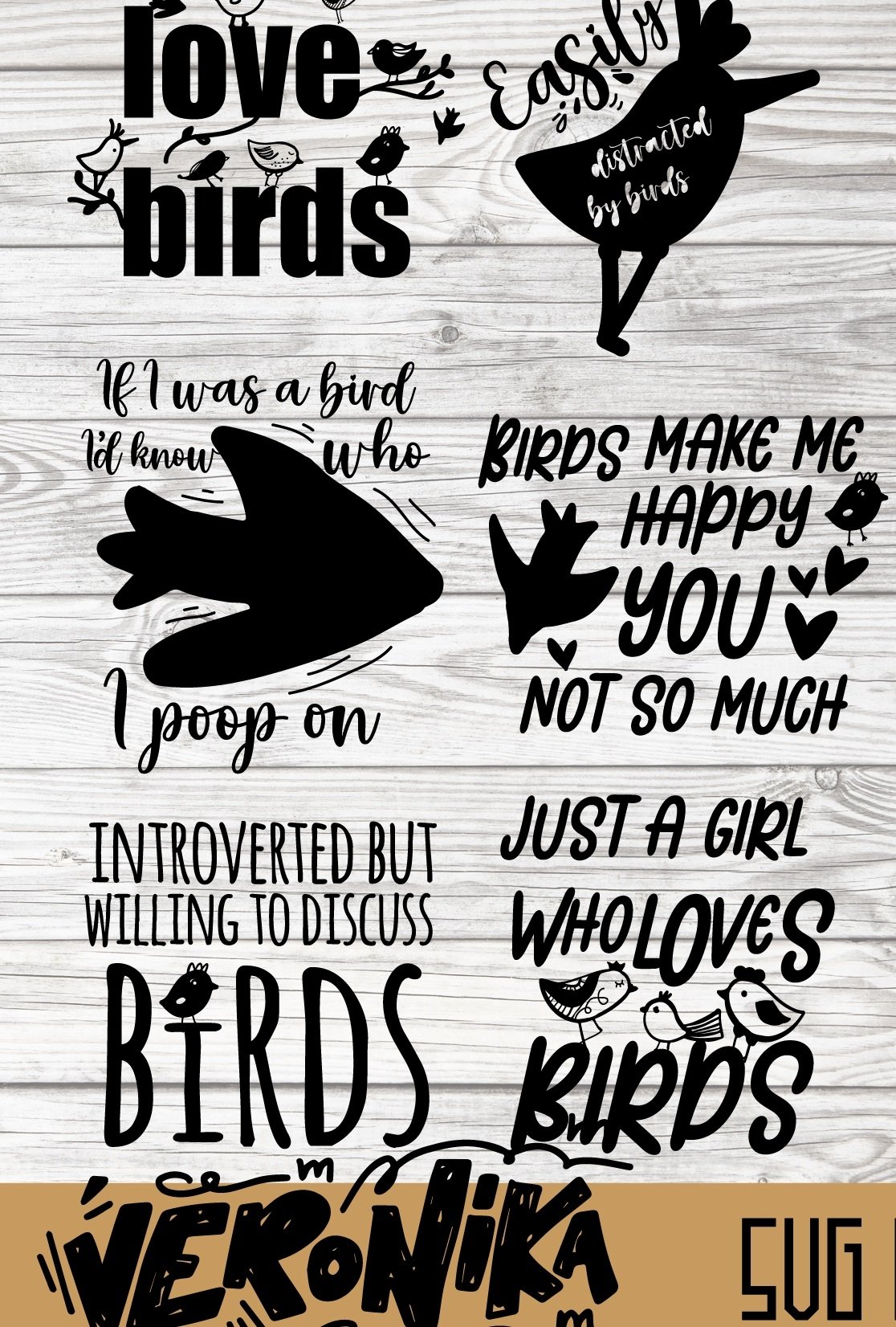 Birds SVG bundle 6 designs