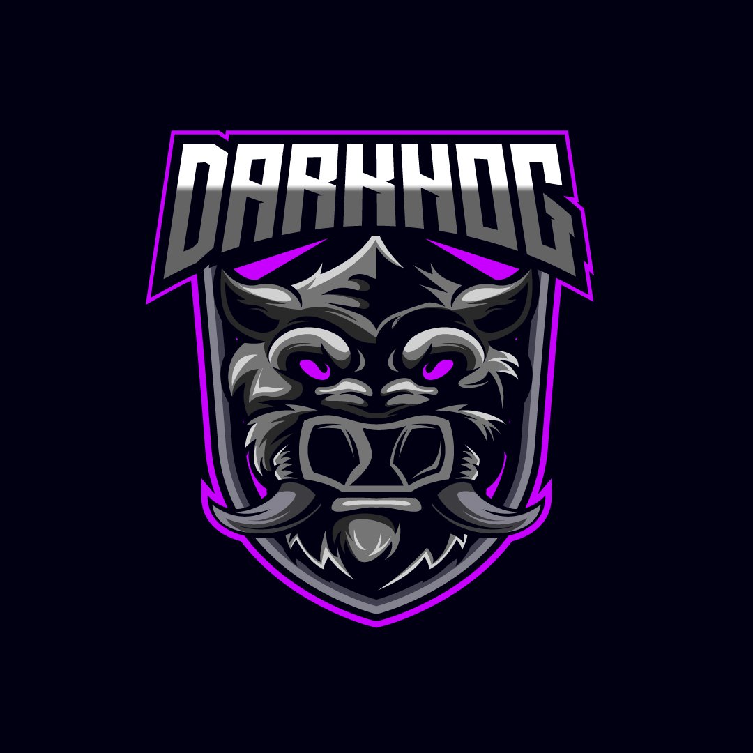 Angry Hog E-sport logo design template