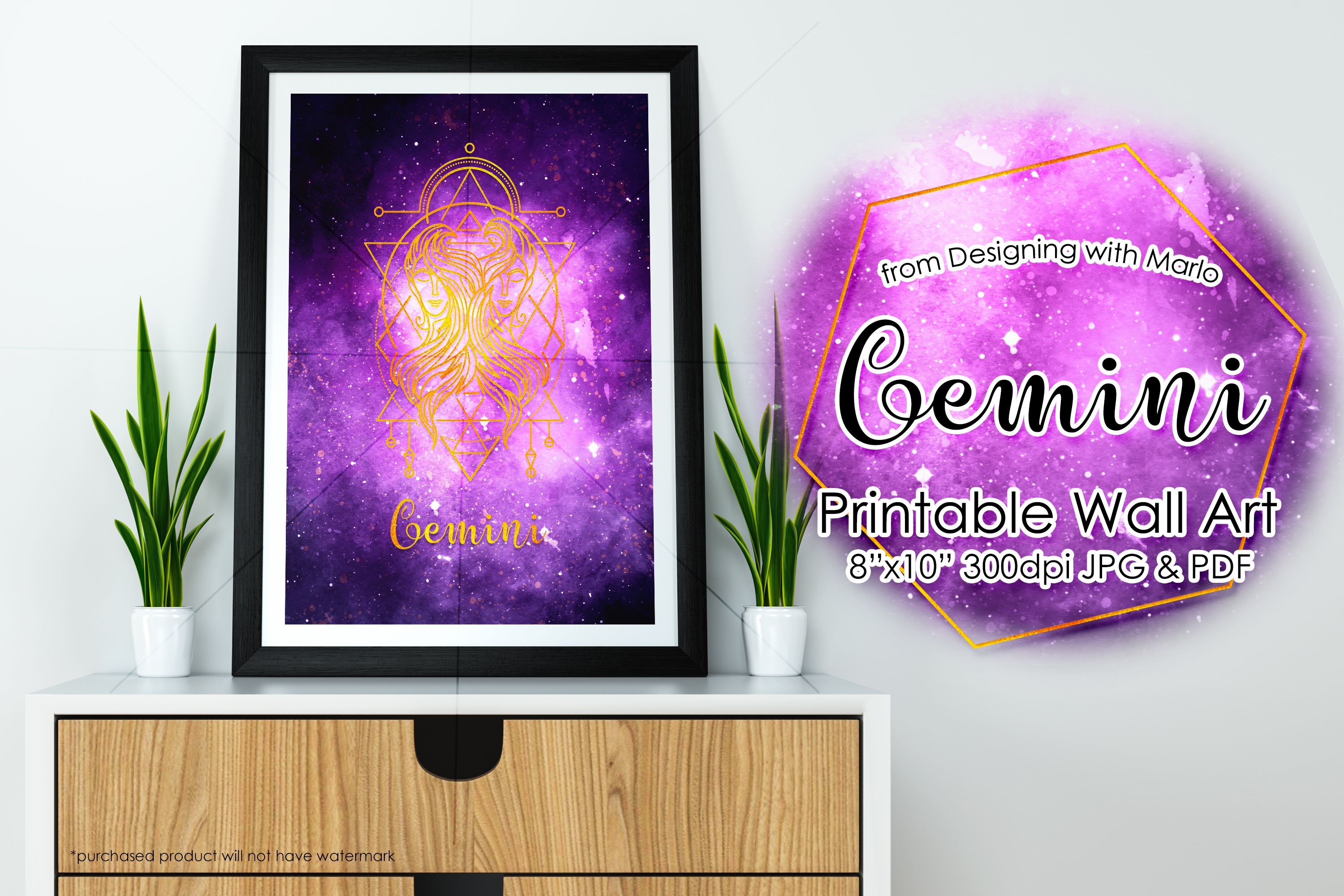 Gemini - Zodiac Sign 8x10 Printable Wall Art