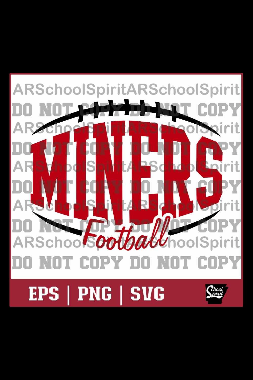 Miners Football SVG Shirt Design