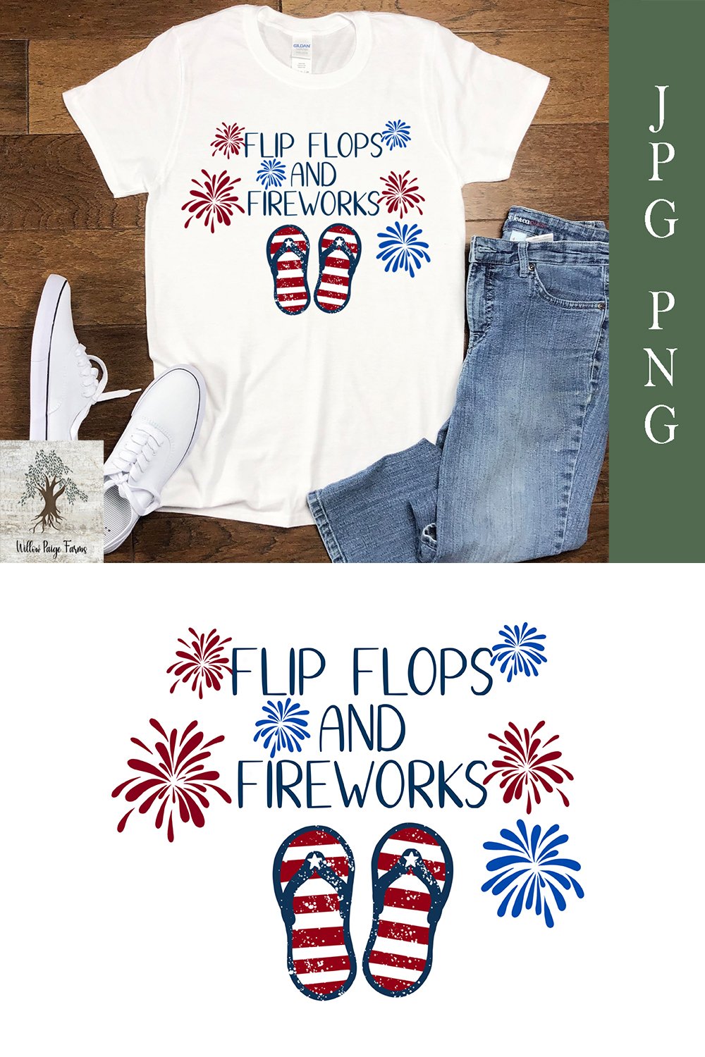 Flip Flops and Fireworks JPG PNG