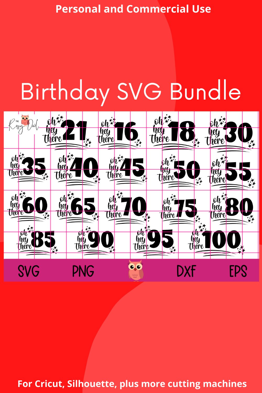 Big Milestone Birthday SVG Bundle | Milestone Birthdays