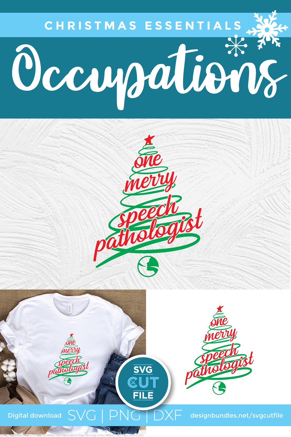 Christmas Speech Pathologist svg - One Merry SLP svg design