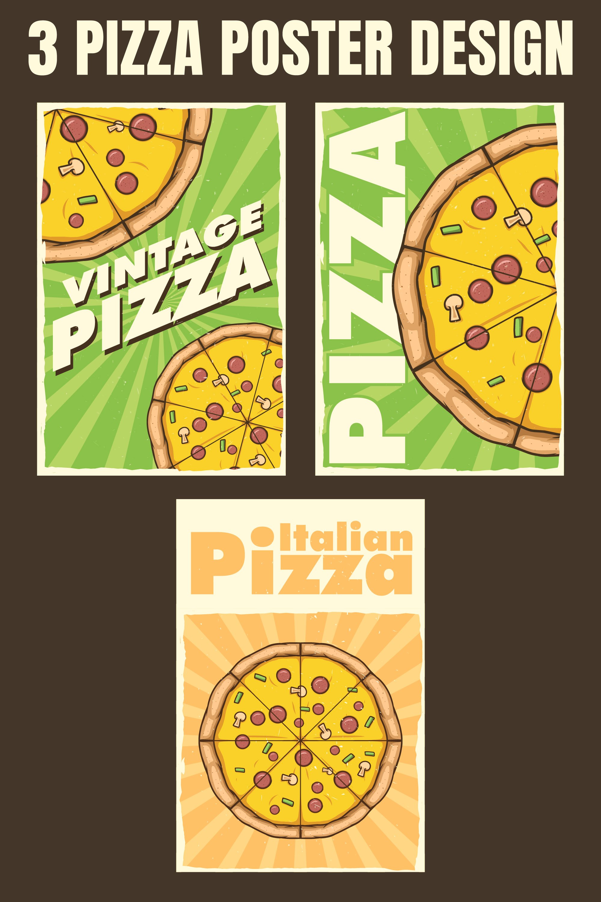 3 Pizza Poster Design