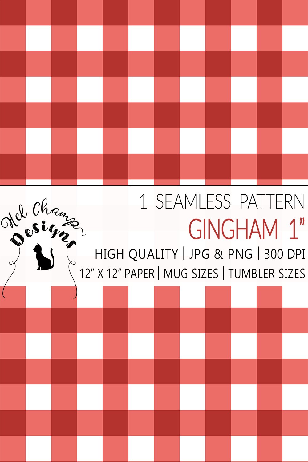 Gingham molten lava red scrapbooking vichy papers design