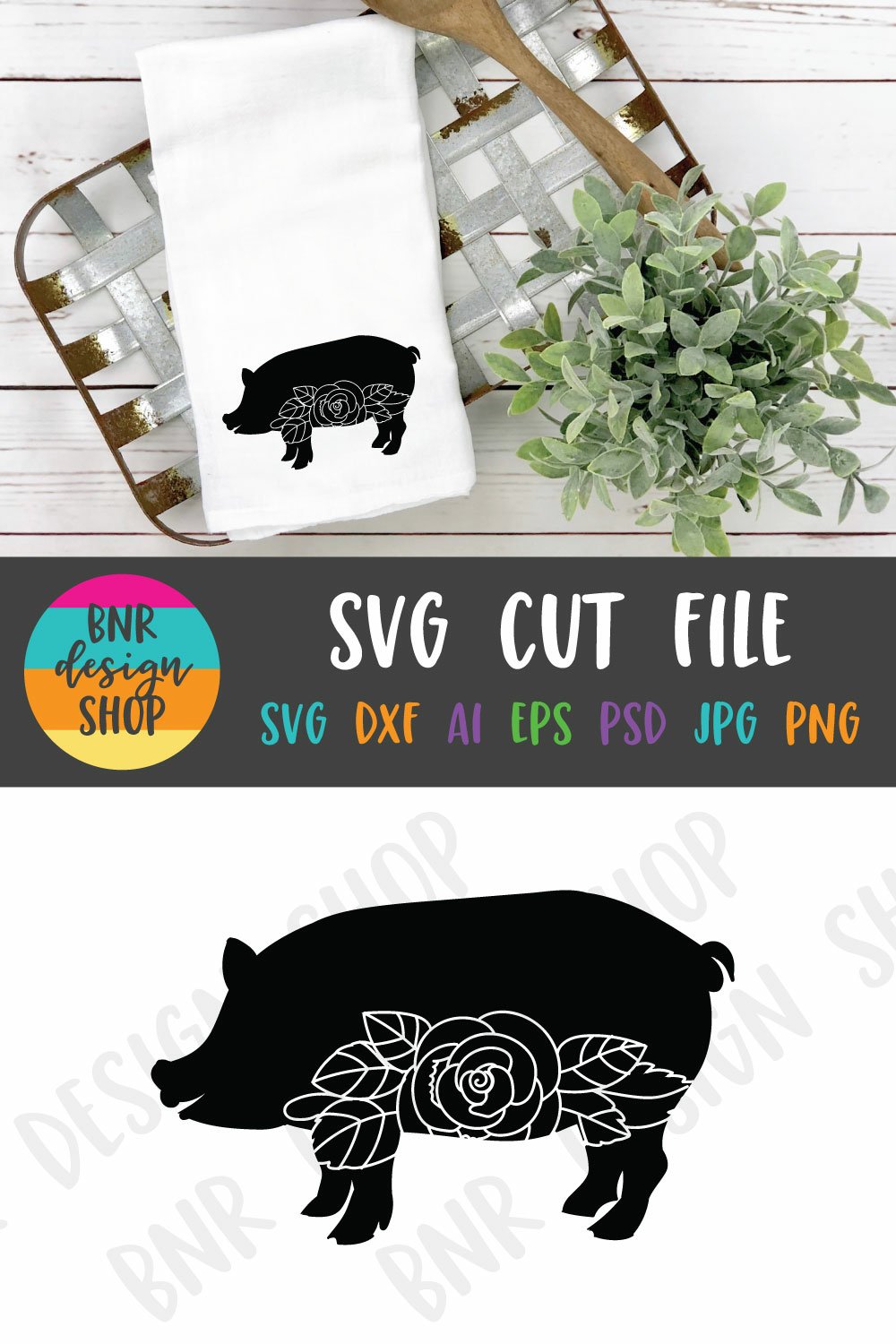 Pig SVG, Farmhouse SVG, Farm SVG, SVG Cut File