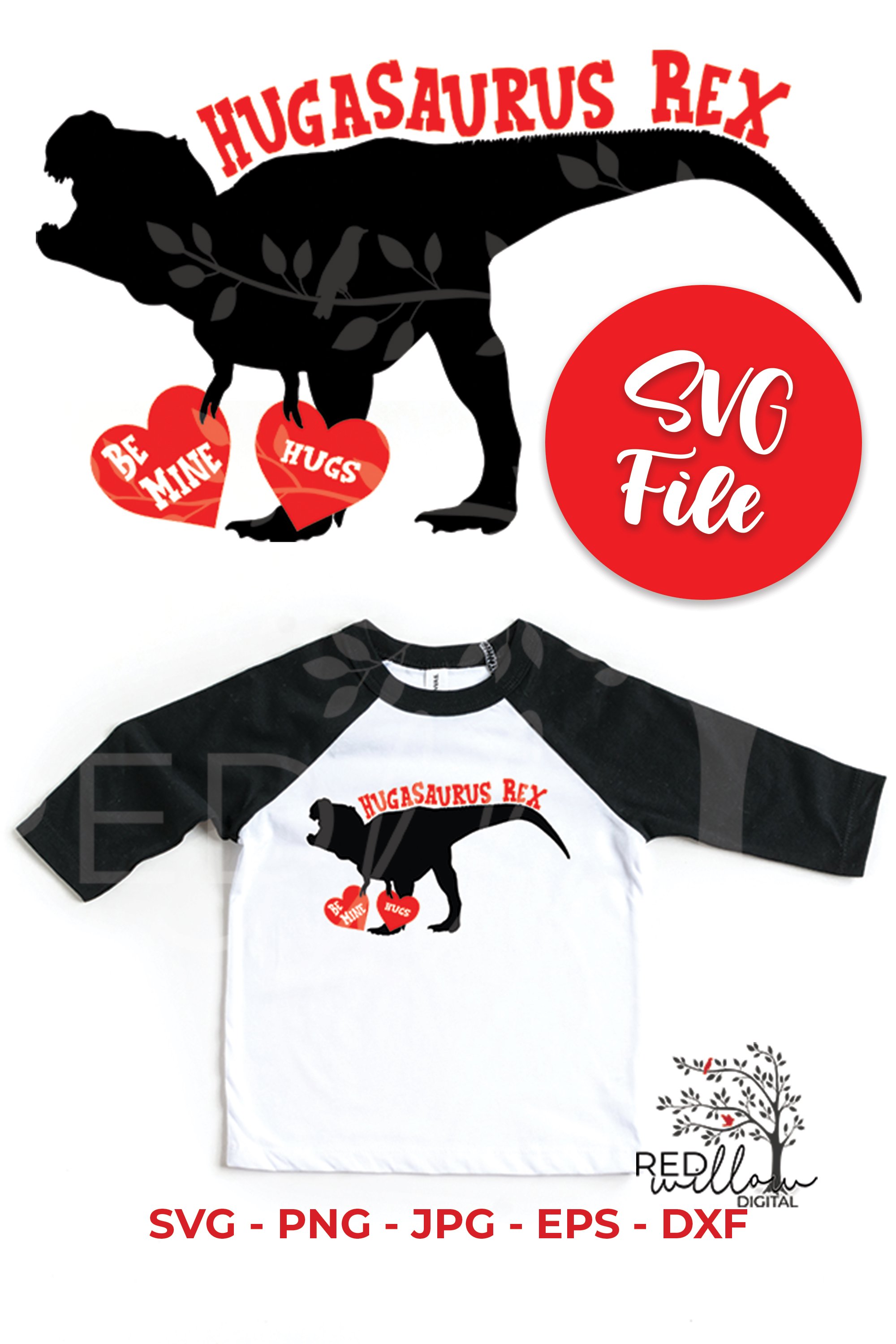 Hugasaurus Rex | Kid's Valentine SVG