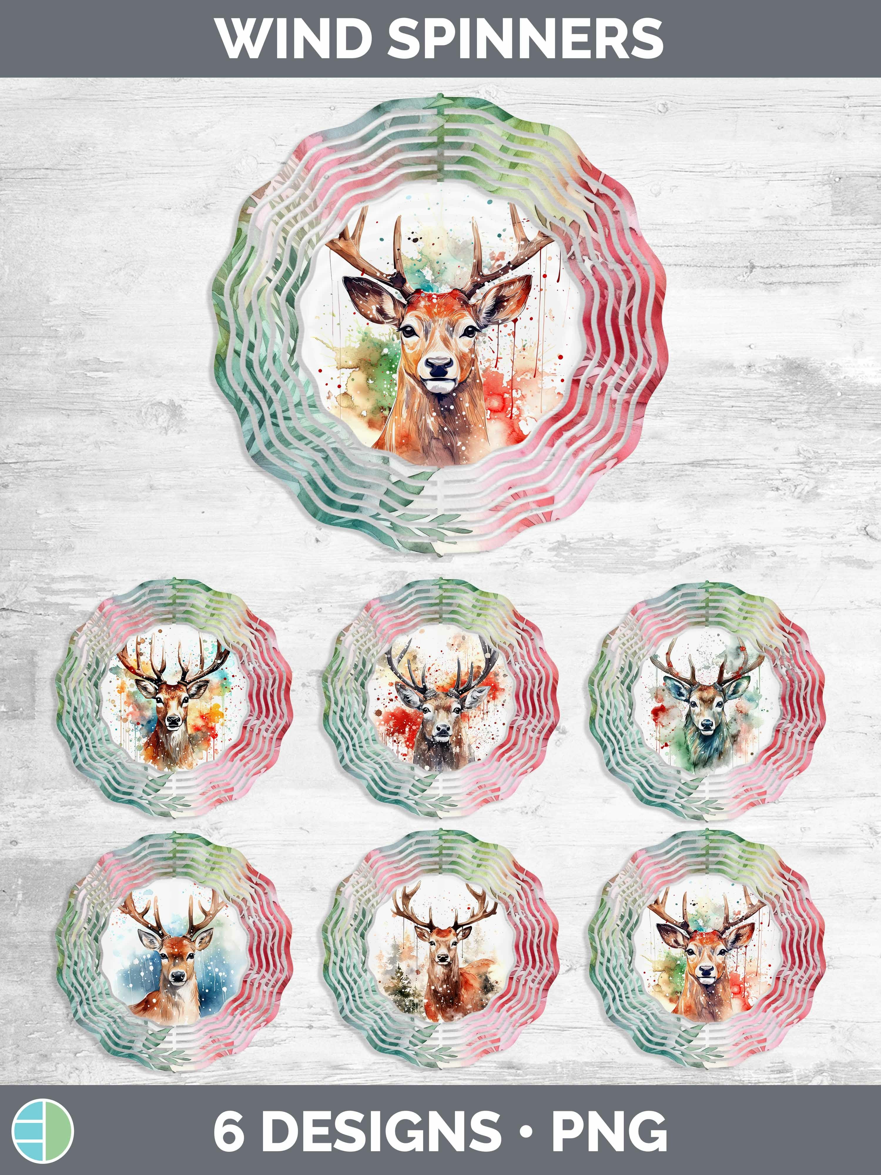 Christmas Reindeer Wind Spinner | Bundle Spinner Designs