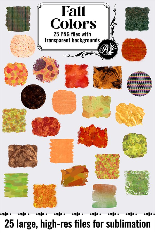 25 Fall Colors backgrounds for sublimation, 300 (1598854)