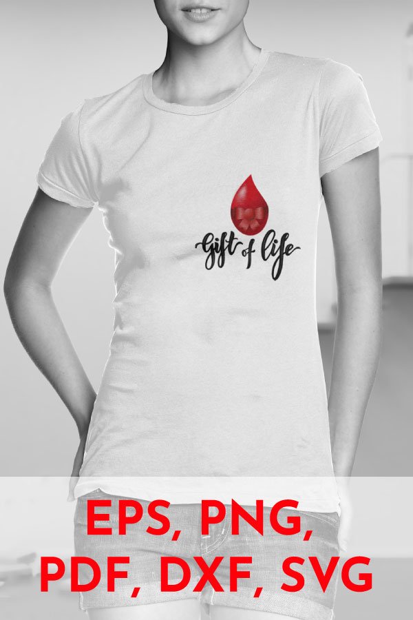 Donor motivational quote. Gift a life. Blood drop