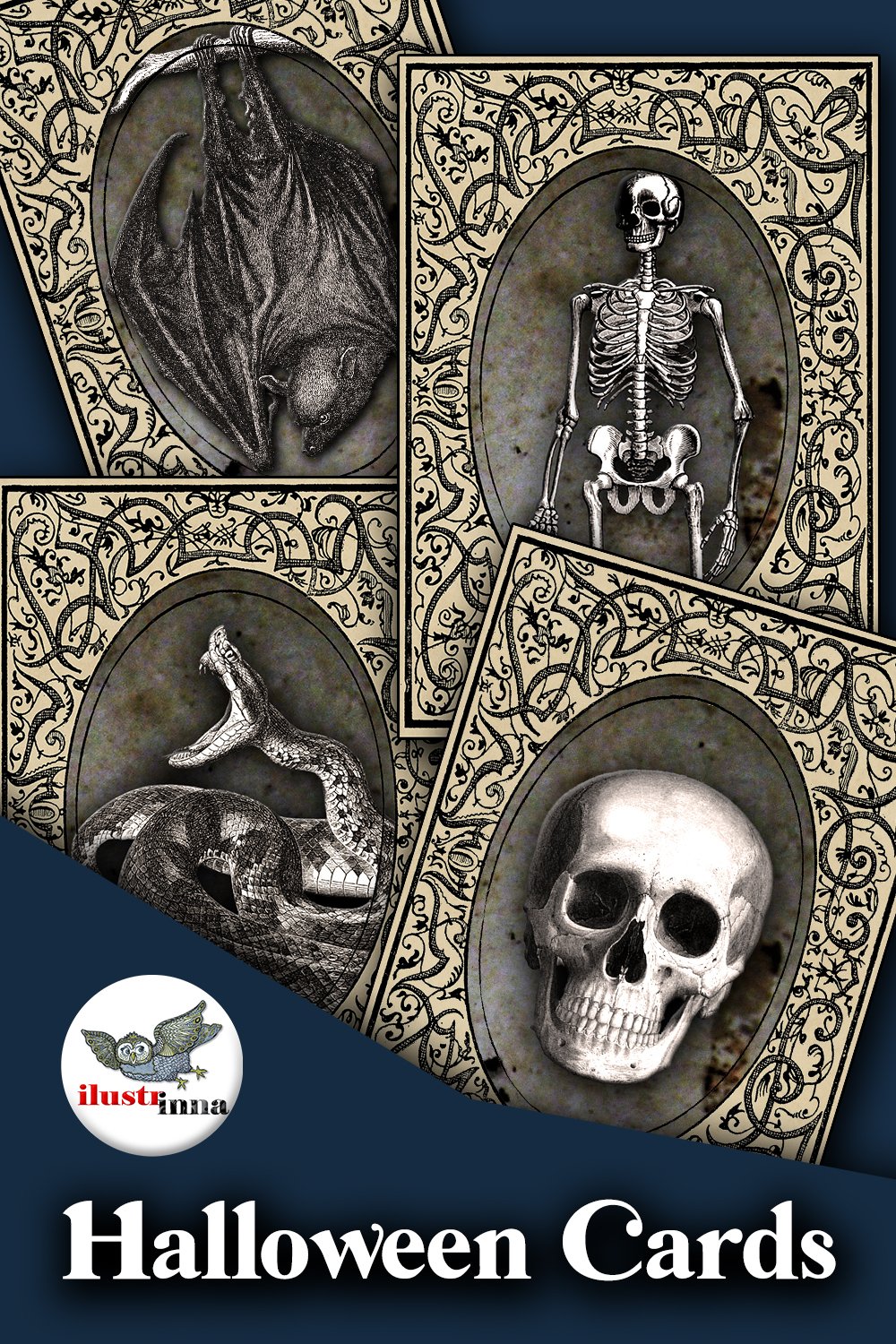 Halloween Printable Horror Art Cards