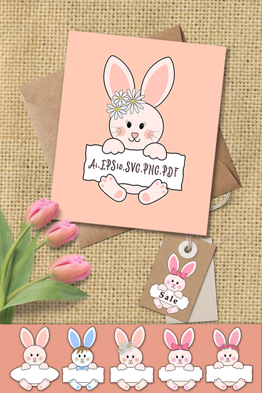 Rabbits with banners