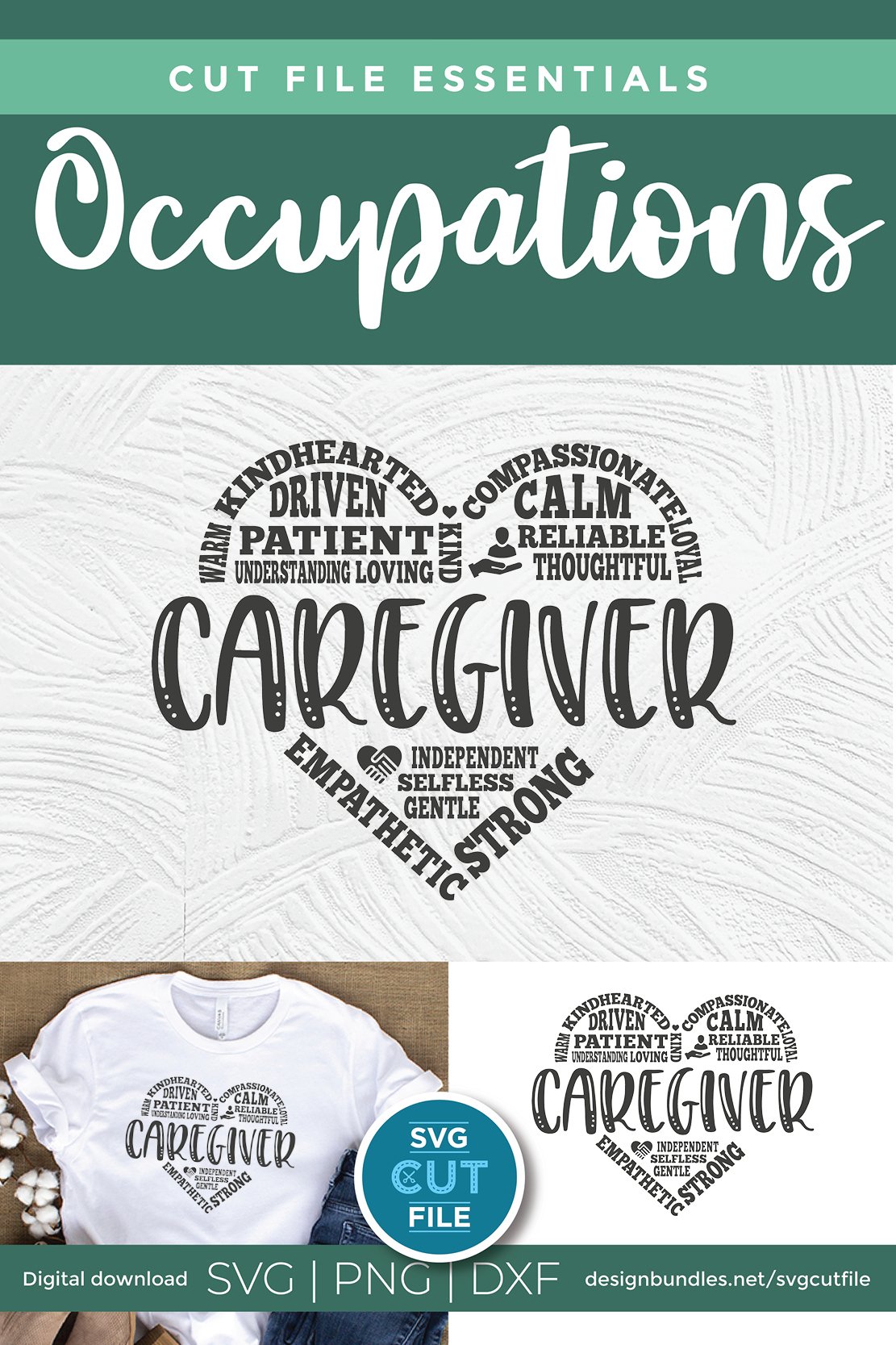 Caregiver svg, a home care giver svg for crafters (850062)