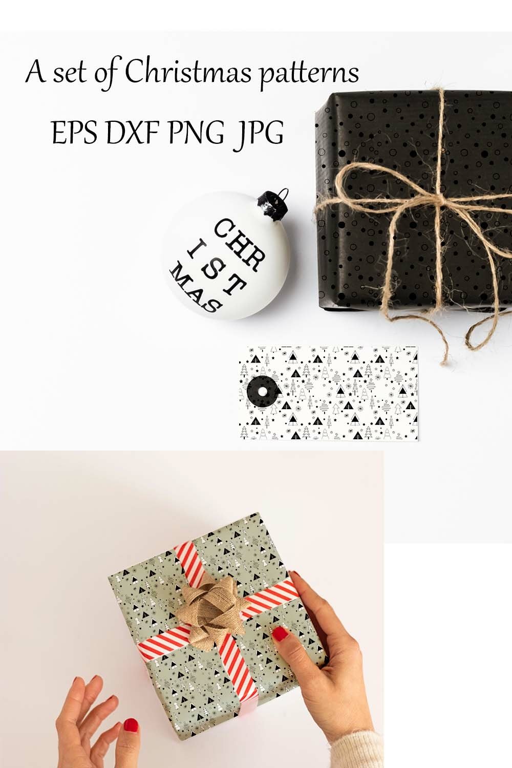 Christmas Patterns EPS. Christmas Tree Pattern