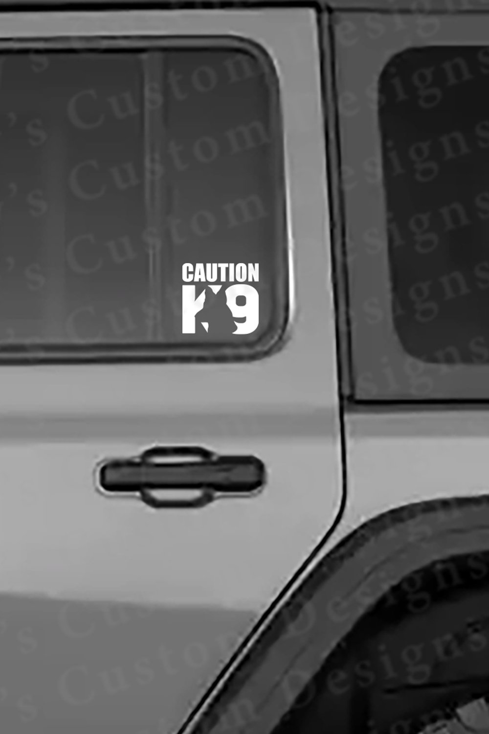 Caution K9 - Dog Head SVG Design