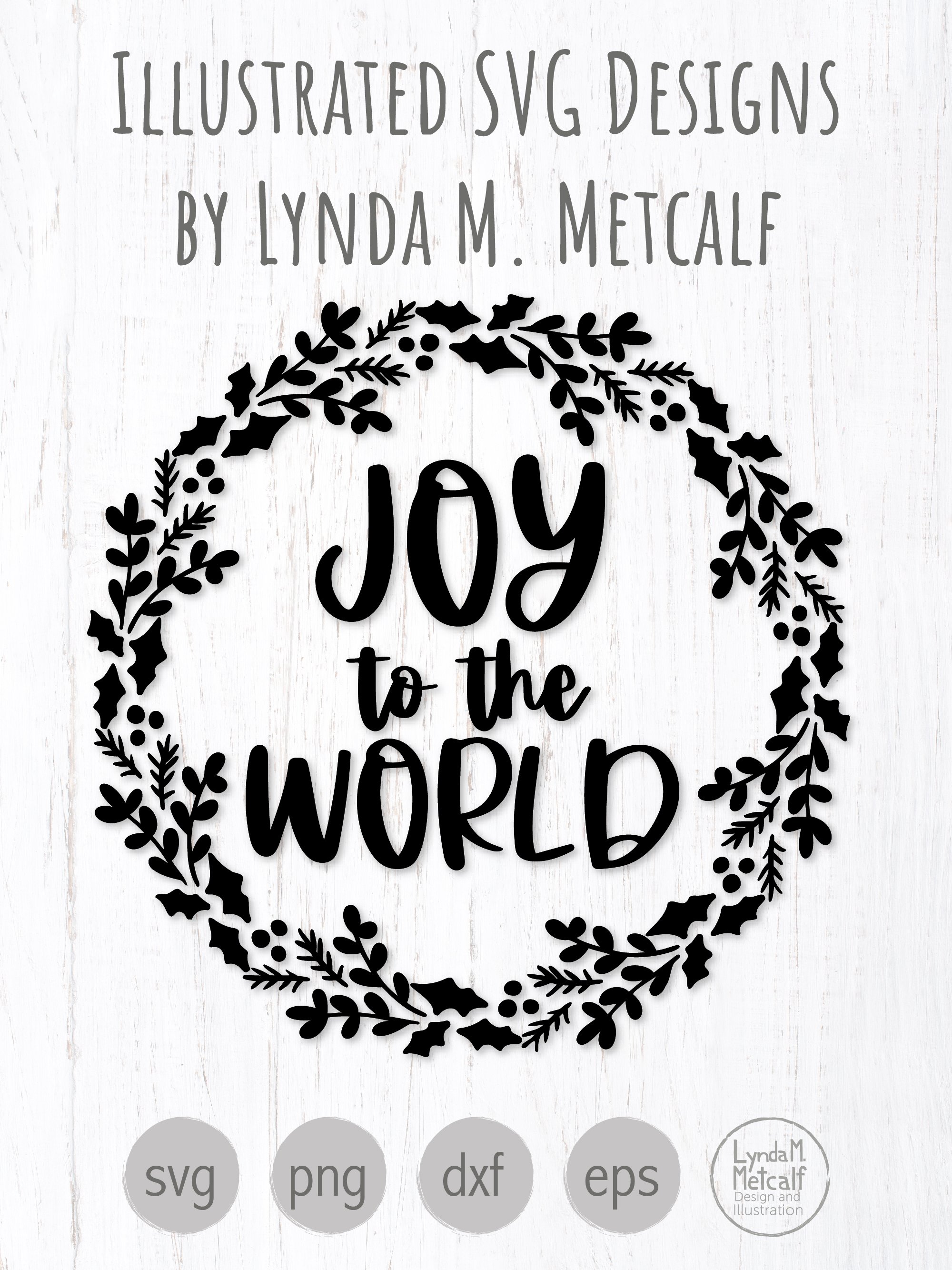 Joy to the World Svg, Christmas Quote Svg, Holiday Wreath