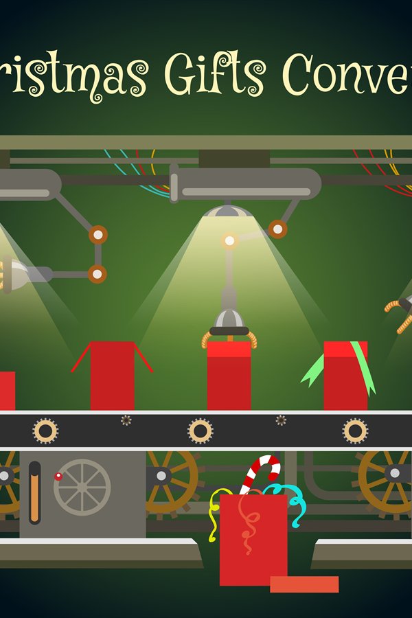 Christmas gift wrapping machine conveyor