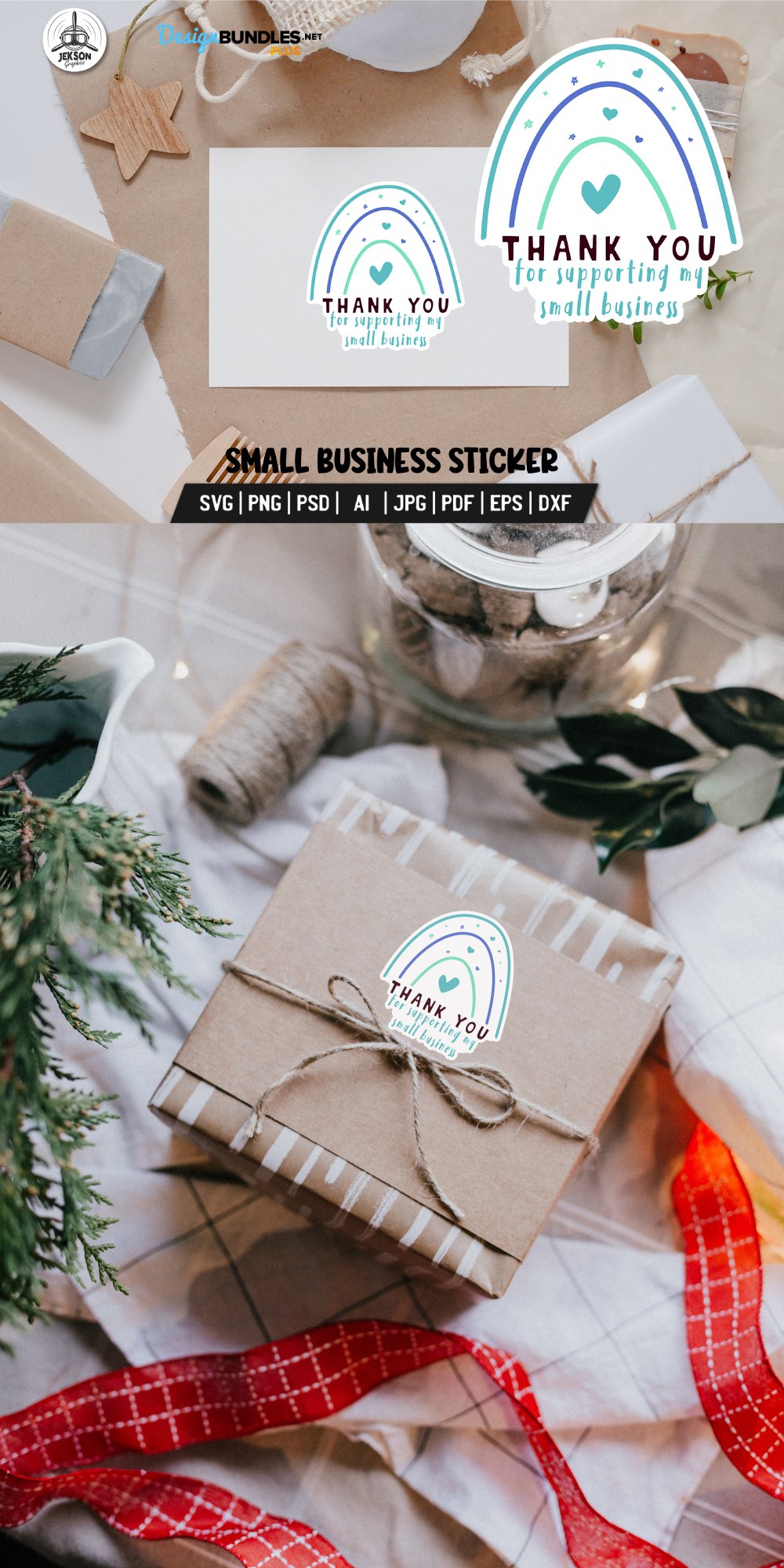 Small Business Sticker SVG | Thank You For Supporting Small