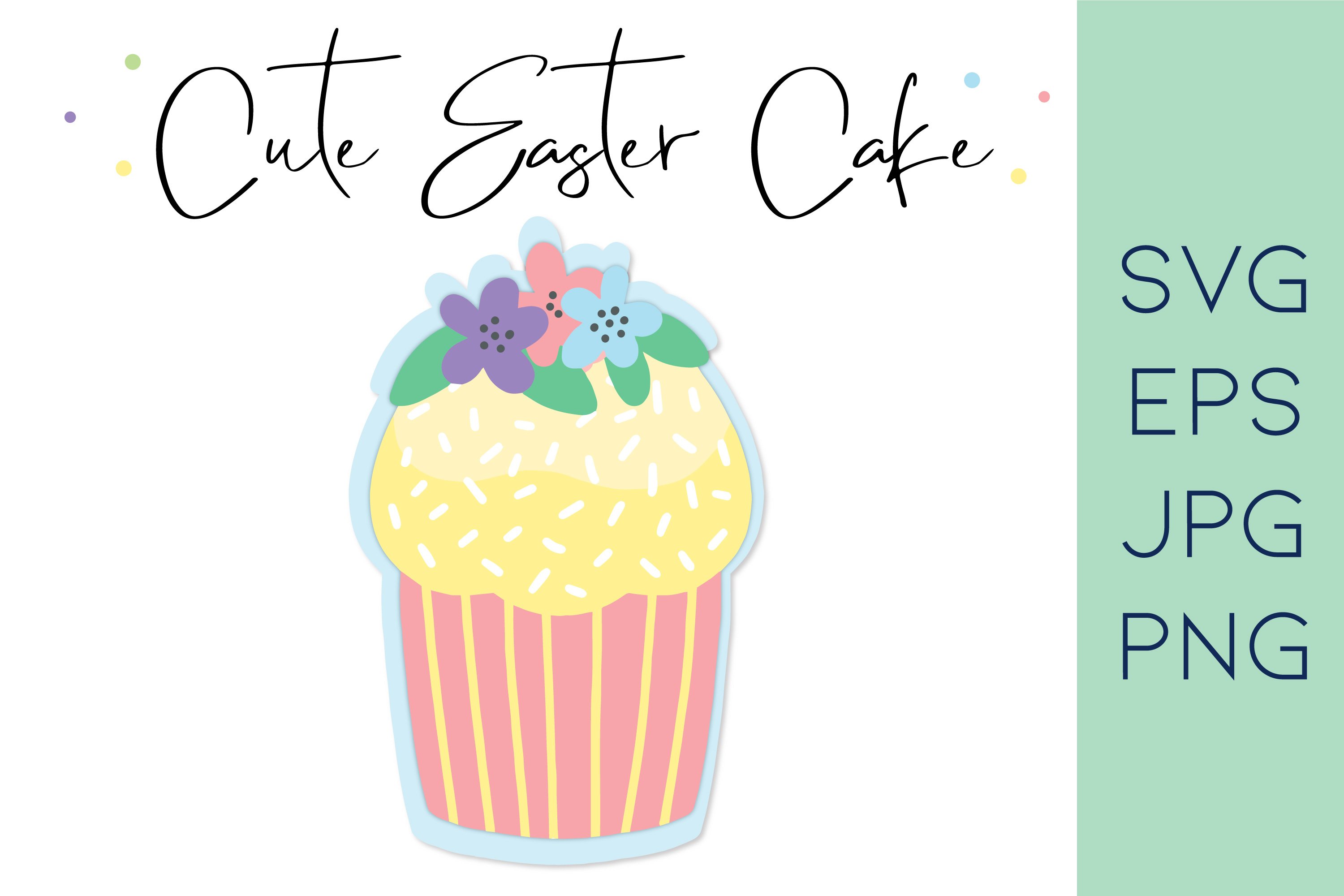 Easter cake clipart|Easter cupcake SVG|Easter sweets