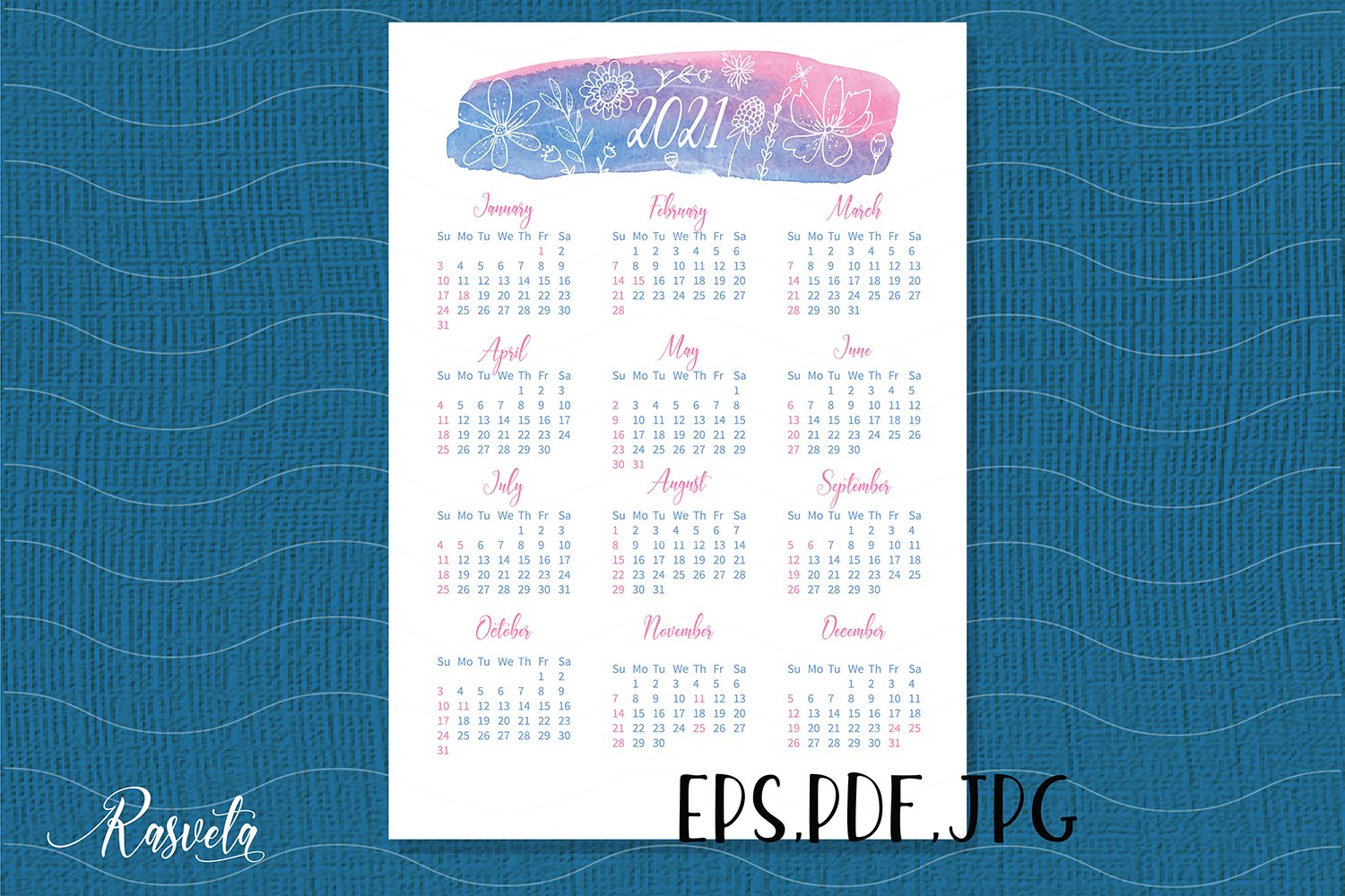 2021 Year Calendar/1