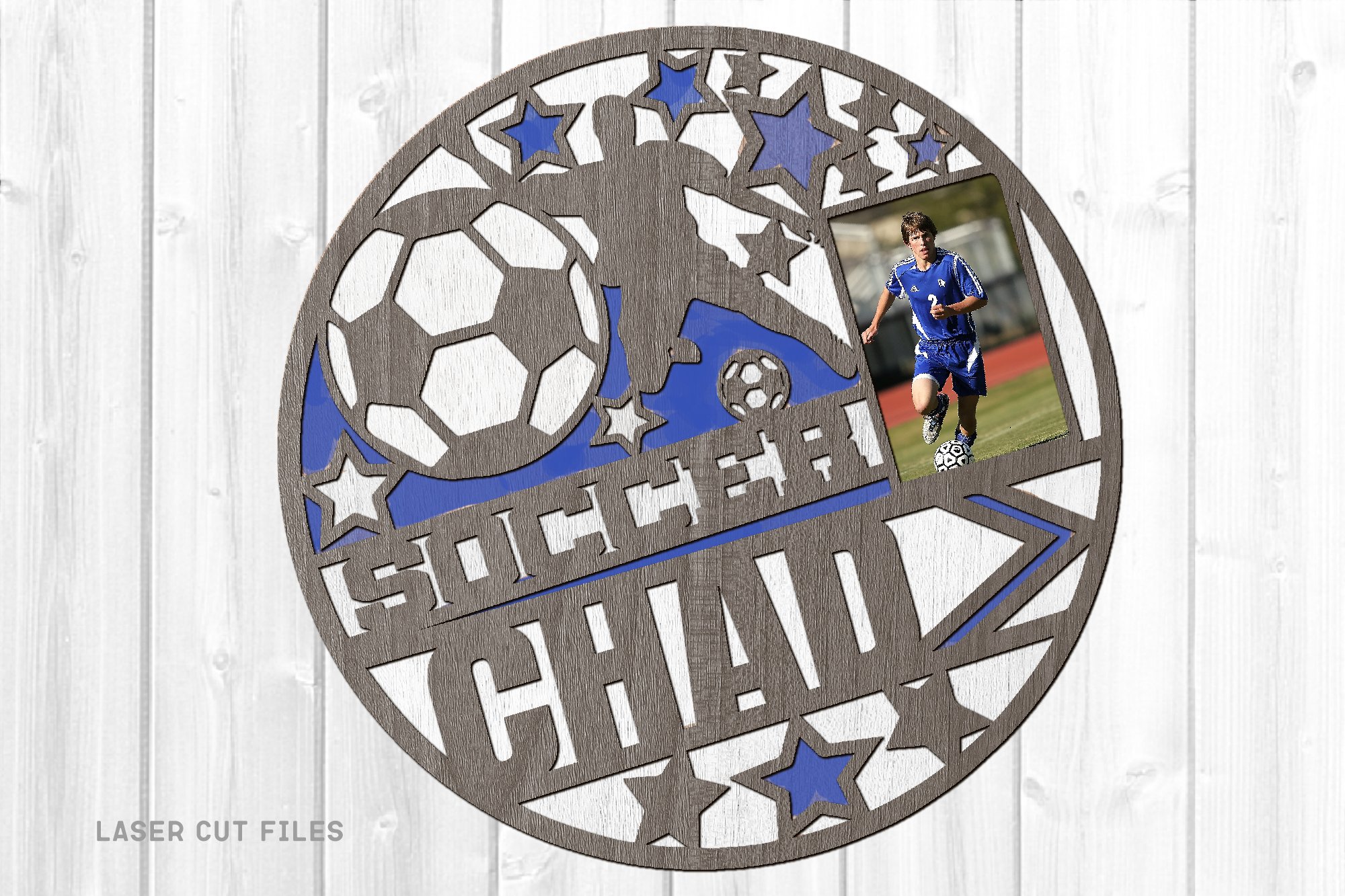 Monogram Soccer SVG | Picture Frame | Soccer Laser Cut Files