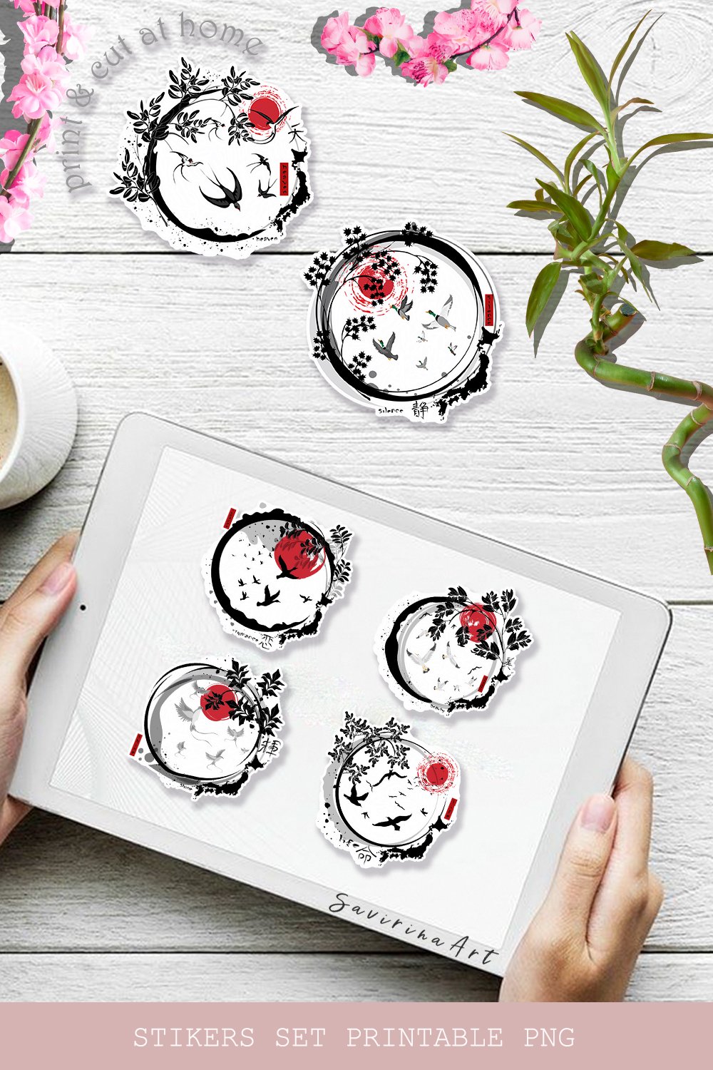 Japanes Stickers set Printable. Sticker PNG (2847192)