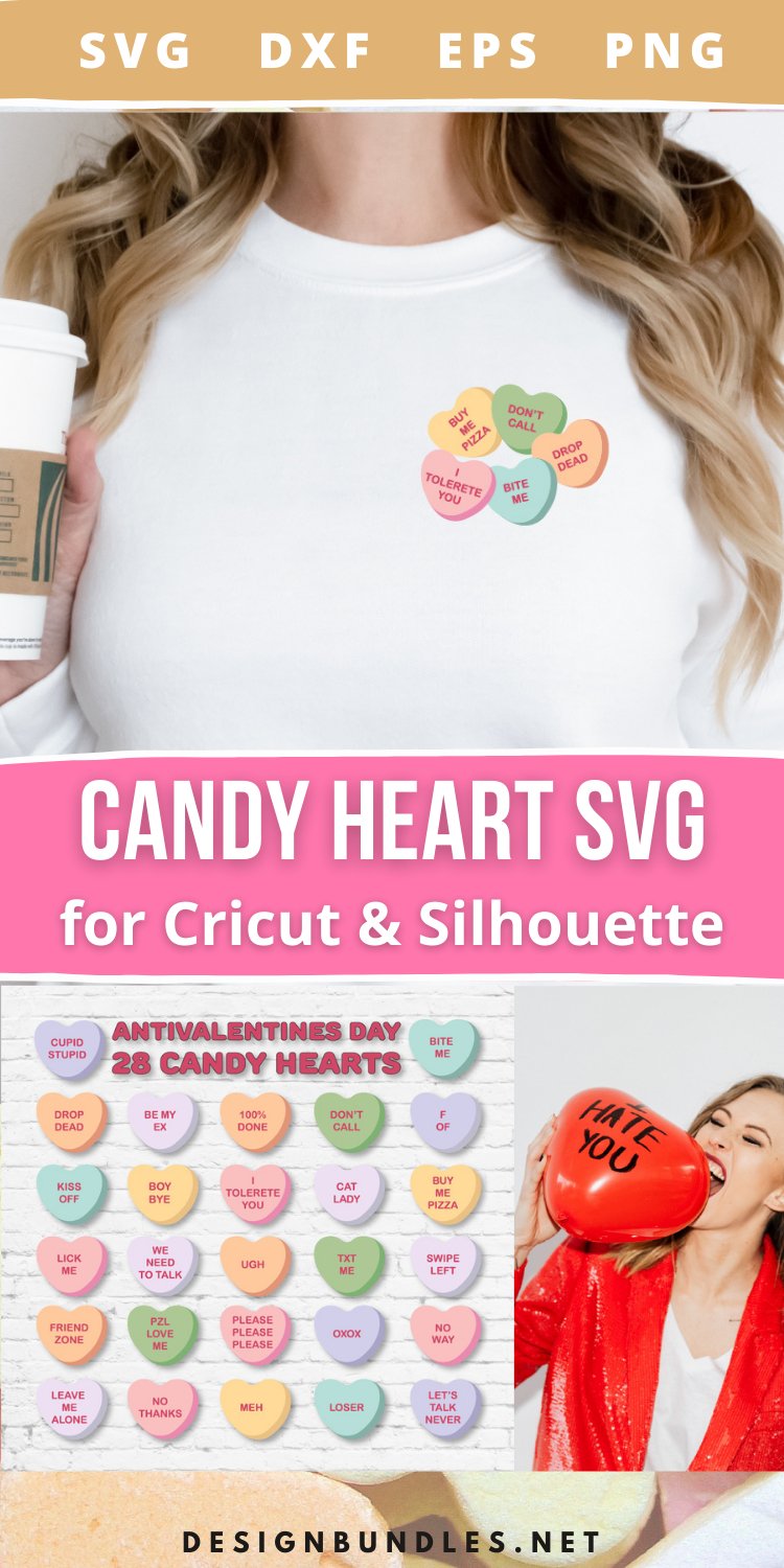 Anti Valentine's Day Conversation Candy Heart SVG Bundle