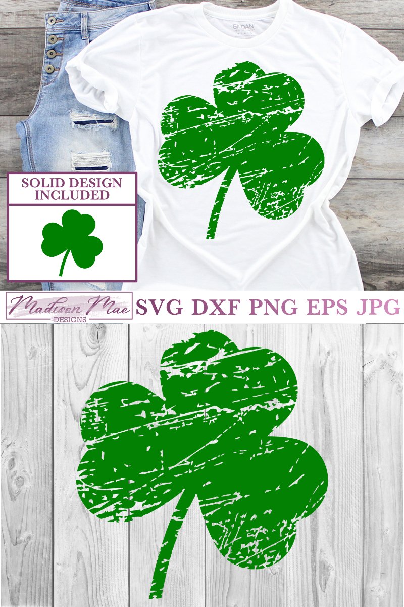 Distressed Shamrock, St. Patrick's Day SVG