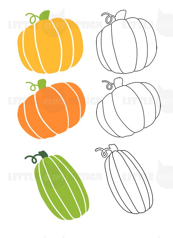 Fall Pumpkin Clipart SVG bundle, Halloween Set