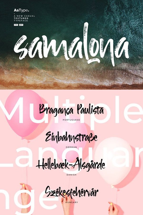 Samalona Casual Textured Font (241251)