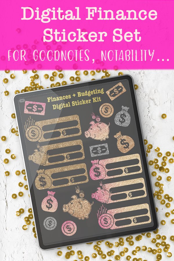 Finances & Budgeting Digital planner sticker Kit (1280439)
