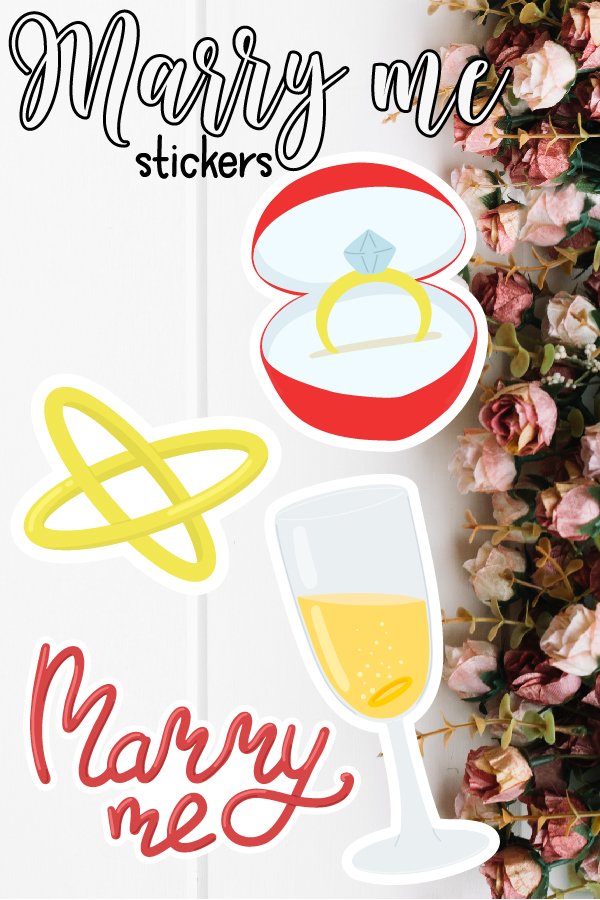 Wedding printable stickers