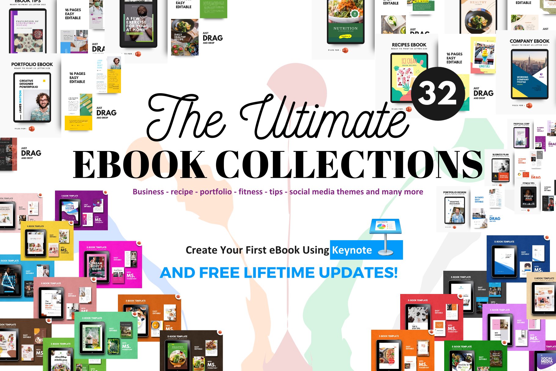 32 eBook Bundles Template Editable Using iWork Keynote