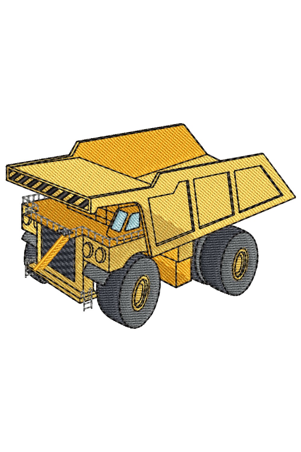 Dump Truck Machine Embroidery Pattern