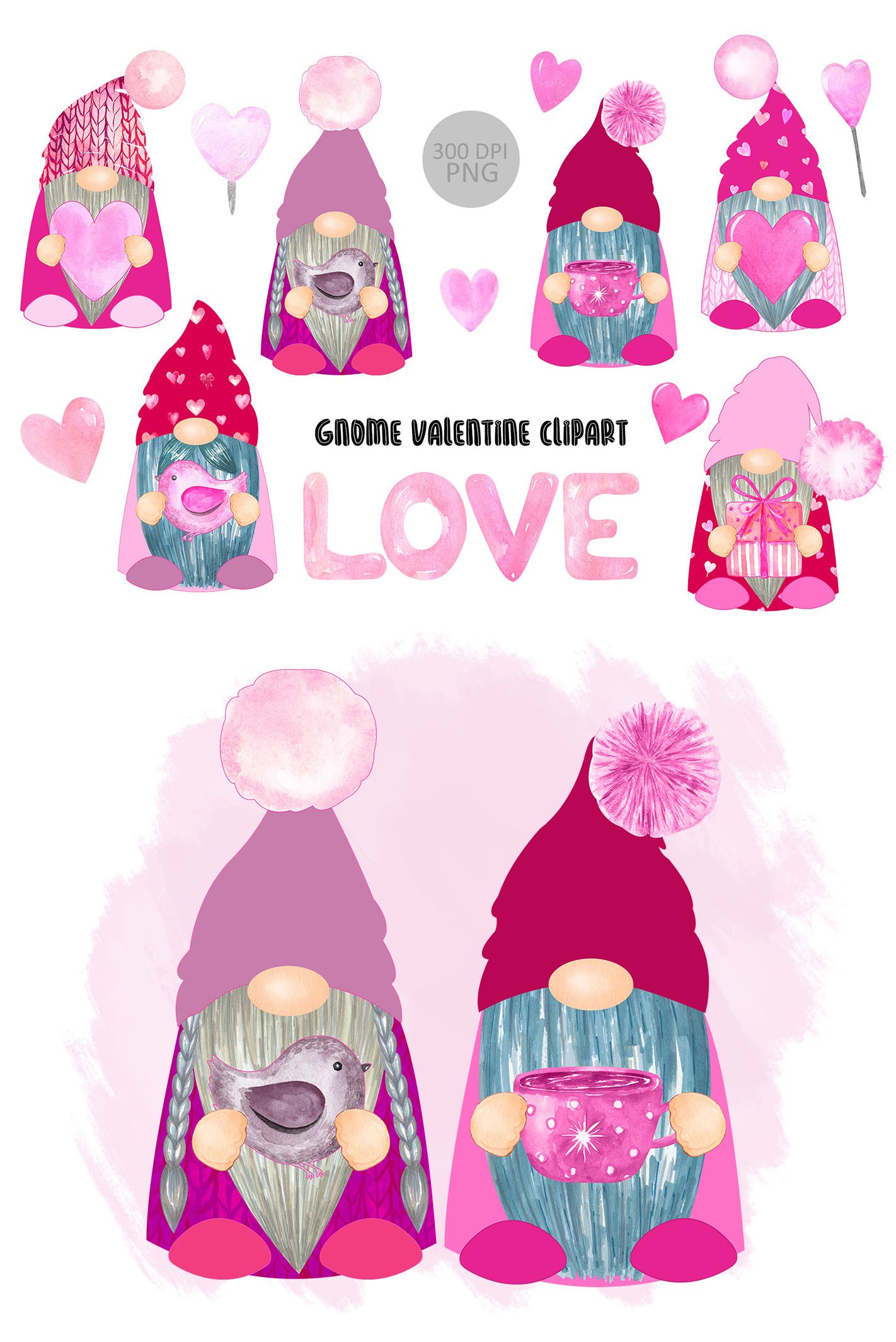 Gnome Valentine Clipart