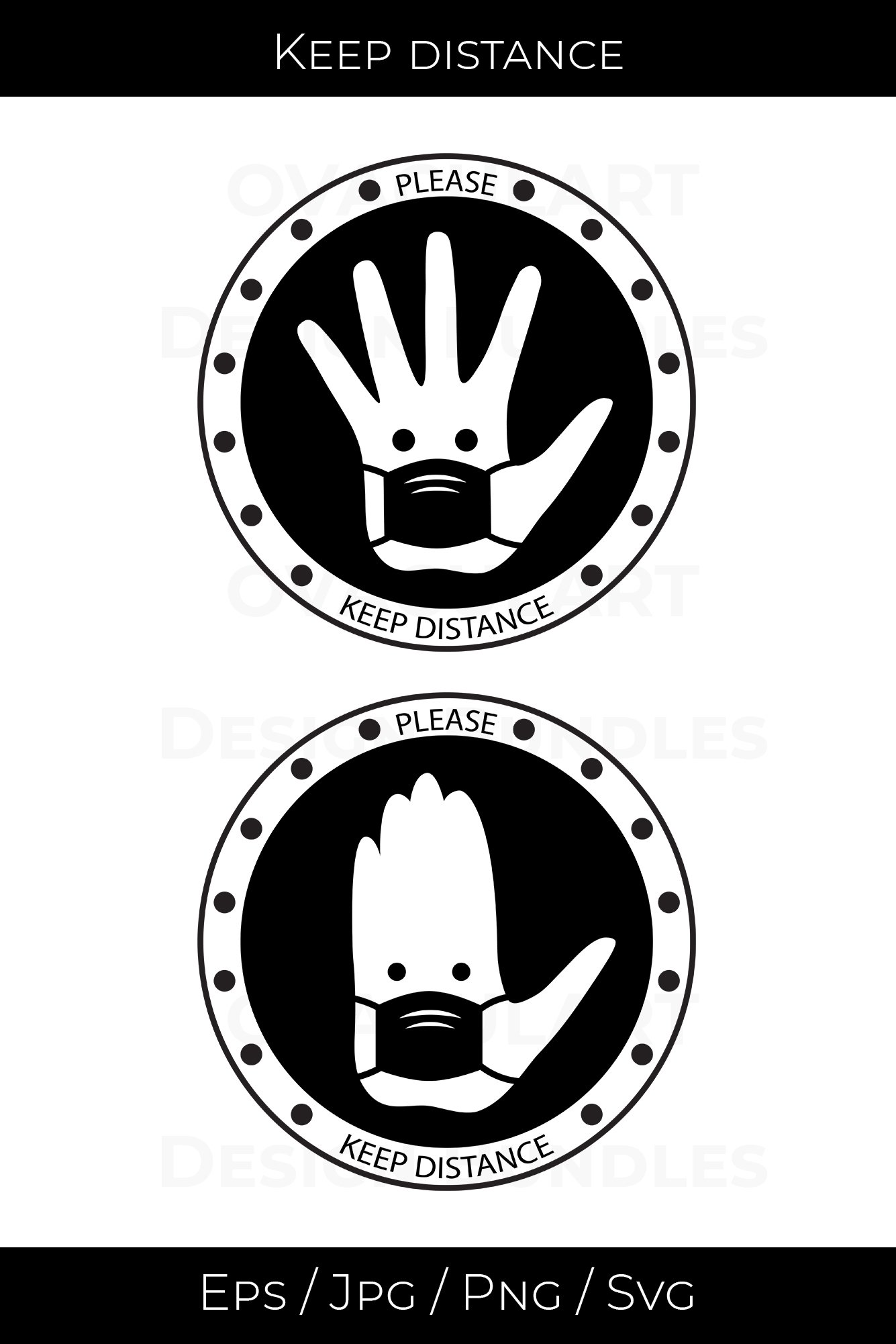 Keep distance. Stop signal