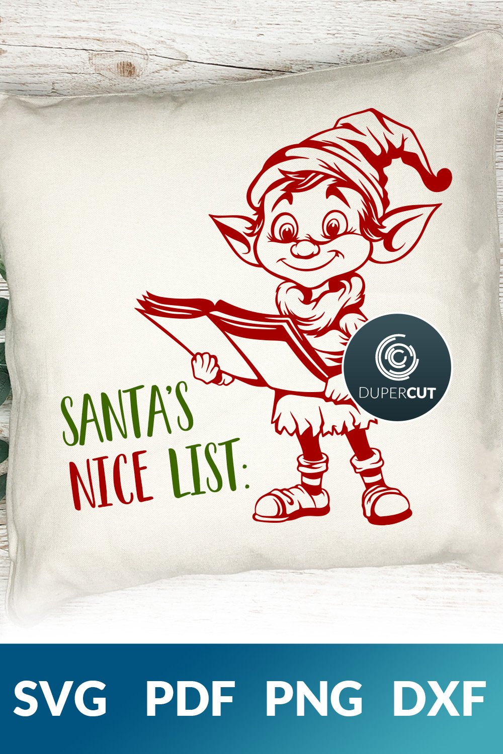 Cute Santa's Elf - SVG DXF PNG files