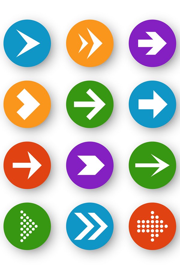 Arrows button. Arrow icon up next back down left website pla