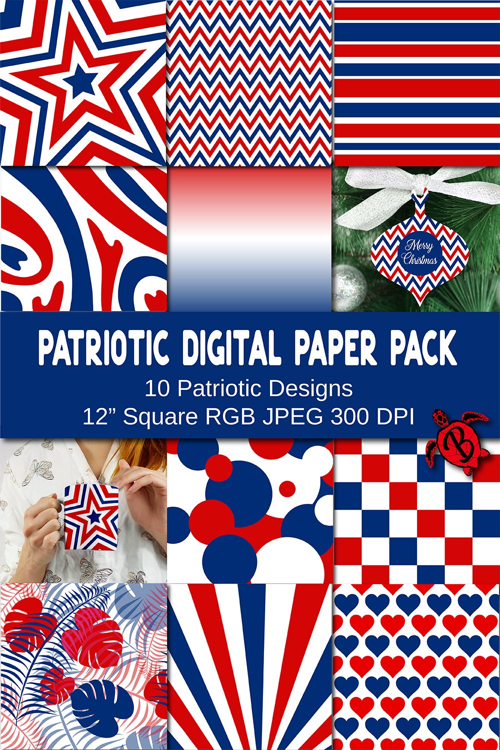 July 4th Scrapbooking Papers Bundle