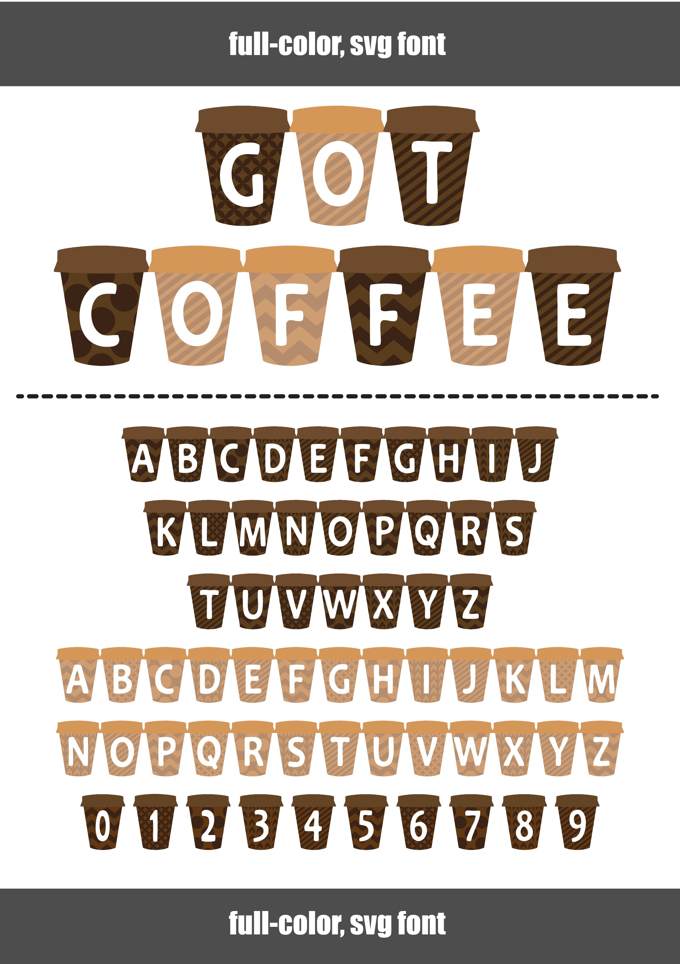 Food Themed Full Color SVG Font