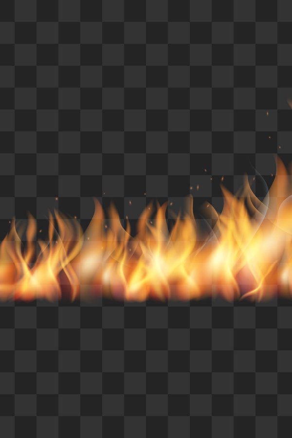 Realistic fire trail vector illustration