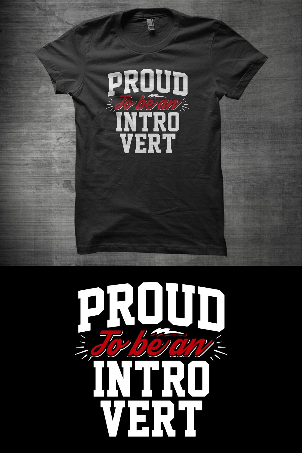 Funny T-Shirt Introvert, Quotes. Proud To Be An Introvert