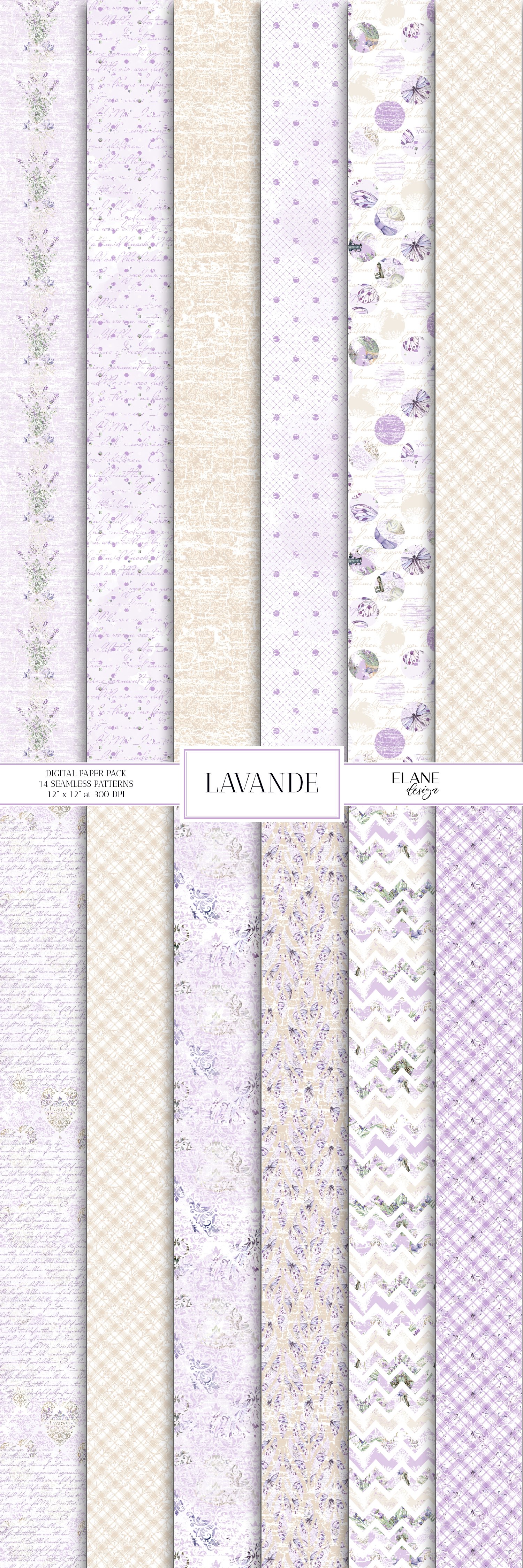 Lavender Digital Paper, Provence Scrapbook Paper (4127381)